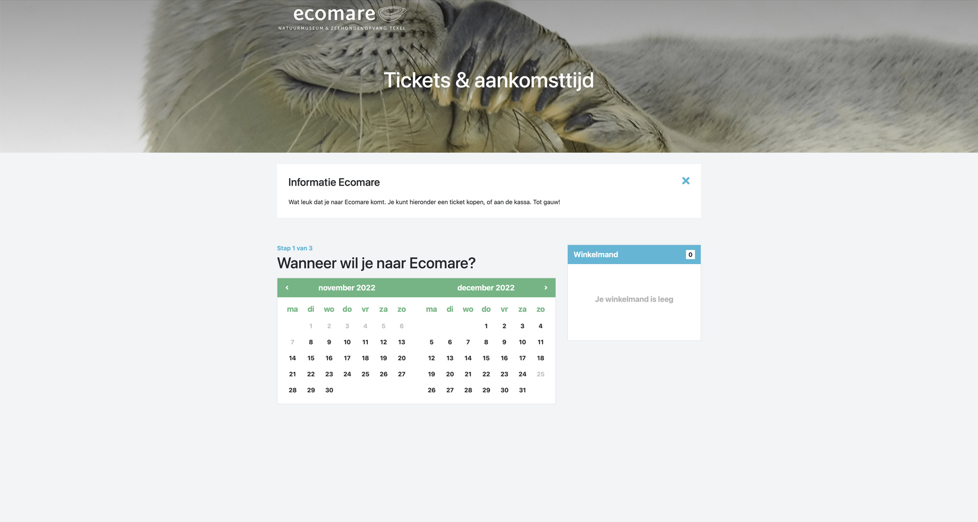 Ecomare case website - Creatief bureau Raadhuis